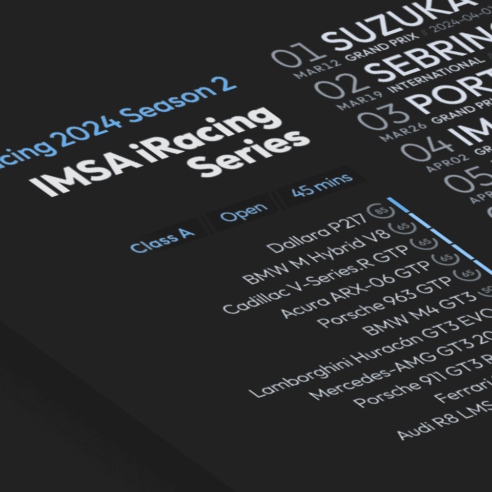 IMSA iRacing Series | iRacing Official Series Schedules | iRacing ...